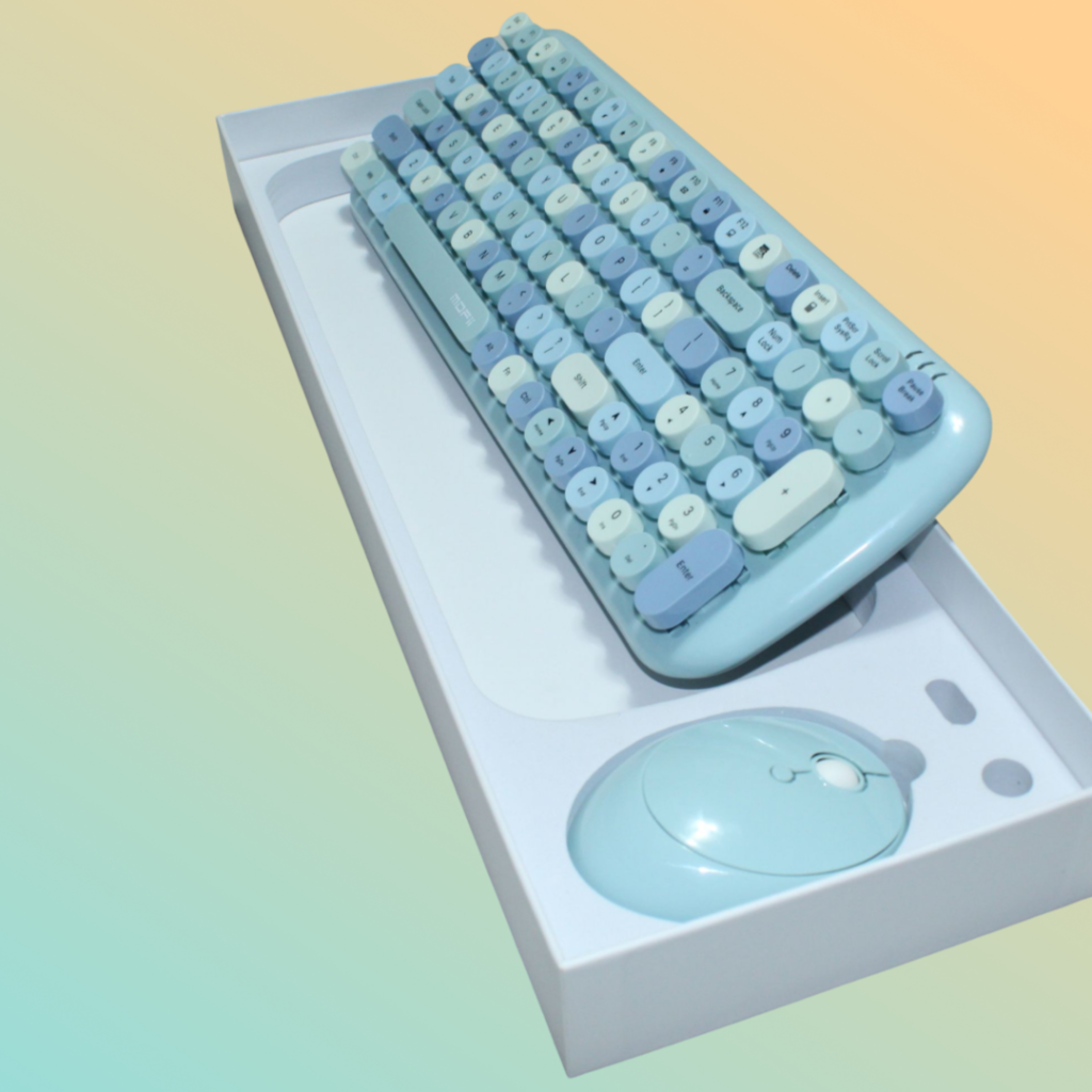 Limited Edition Pastel Blue Retro Typewriter Keyboard and Mouse Combo ...