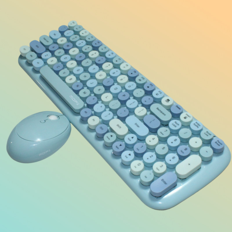 Limited Edition Pastel Blue Retro Typewriter Keyboard and Mouse Combo ...