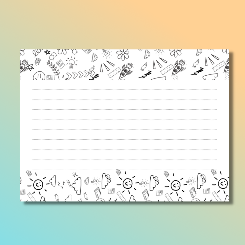Doodle Custom Greeting Cardnote - Valenna