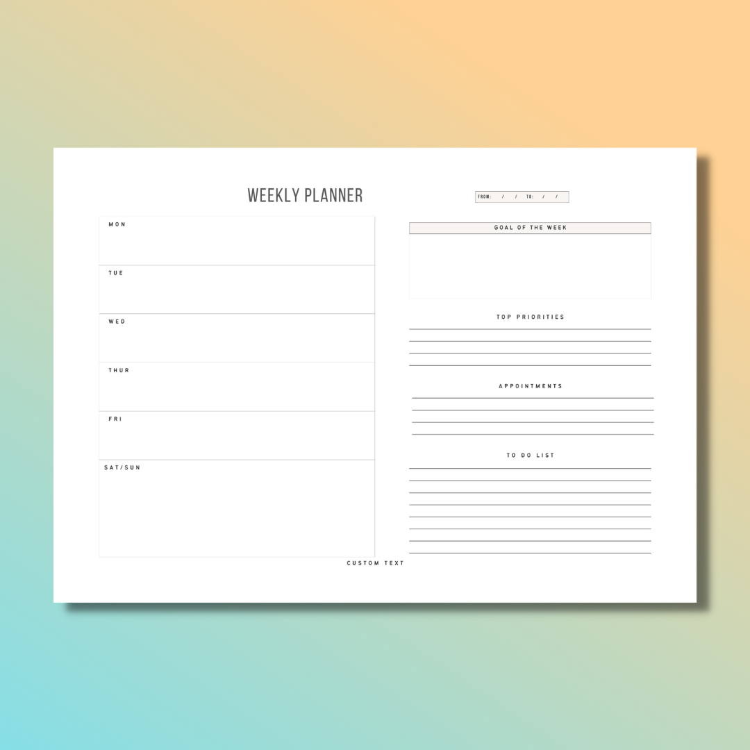 Personalised Monthly Desk Pad – Undated A3 Planner – Reusable Monthly ...