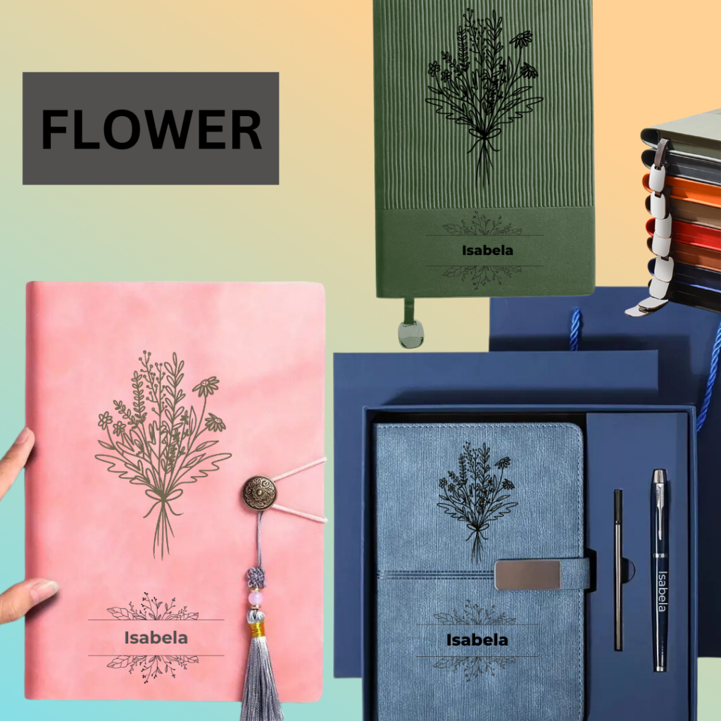 Personalized Leather Gift Set – Custom Name Executive Notebook ...