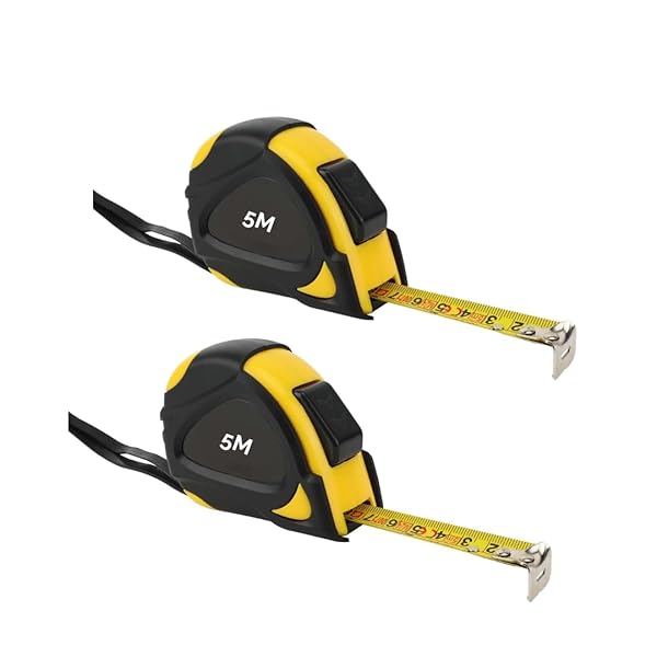 Self Locking Tape Measure 5 Meter 2 Pack Heavy Duty with Metric and ...