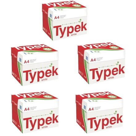 Typek A4 White Copy Paper 5 Box Combo –25 Reams (12500 Sheets) - Valenna