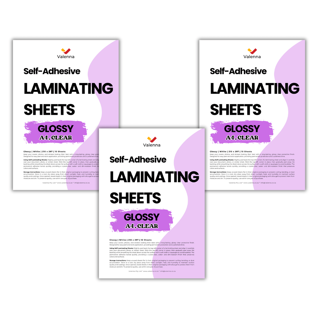 A4 Self Laminating Sheets – 30 Pack Clear Glossy Cold Lamination ...