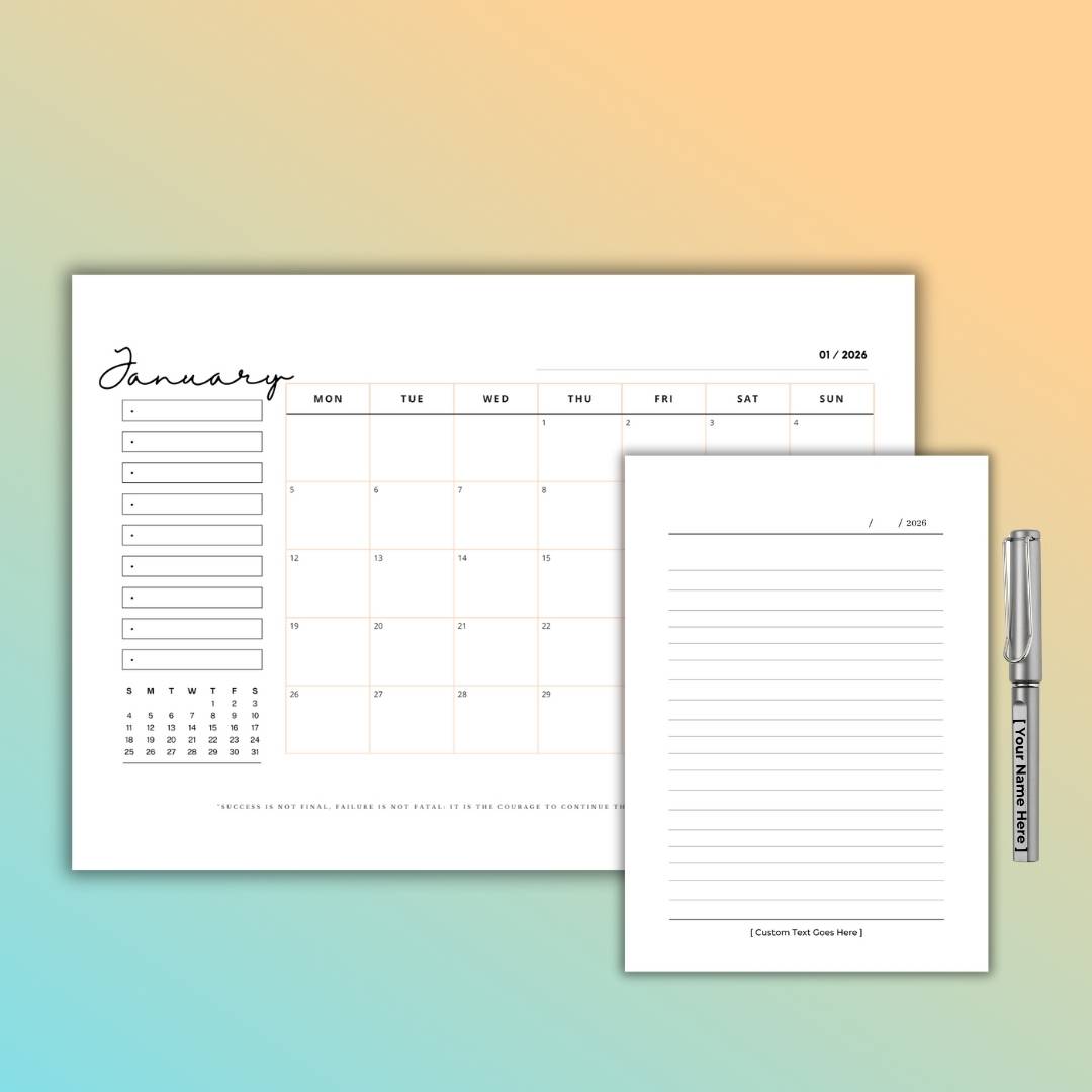 Large Monthly Desk Pad 2026 – Dated A3-Sized Planner – Weekly & Monthly ...
