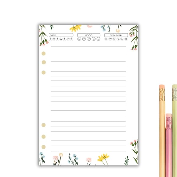 Refill Paper for 6 Hole Refillable Notebook Binder - Floral Notebook ...