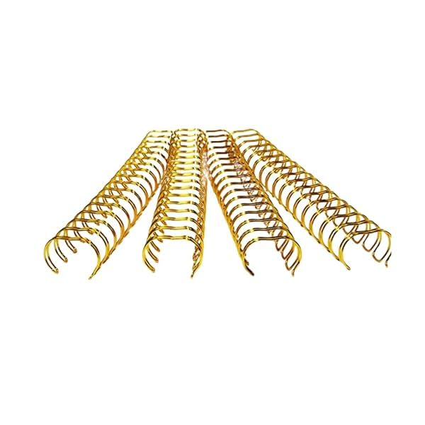 16mm Wire Binding Elements - 3:1 Pitch 10 Pack - Gold Spiral Book ...