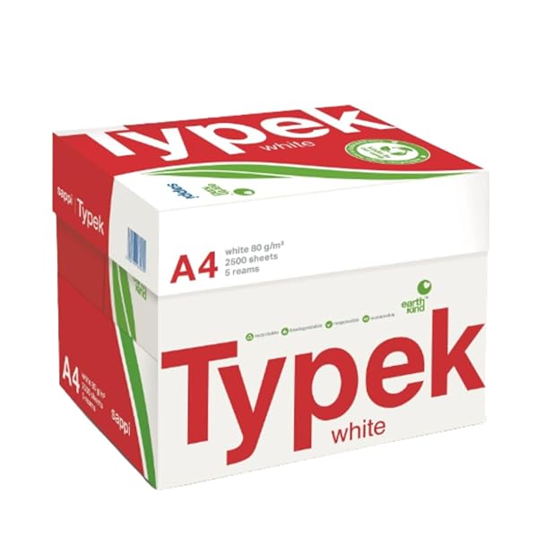 Typek-Sappi A4 Copy Paper - 500 Sheets 80gsm - 1 BOX of 5 Reams ...