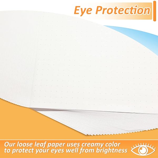 A5 Dotted Paper Refill, 3 Packs Binder Paper, Loose Leaf Paper Journal ...